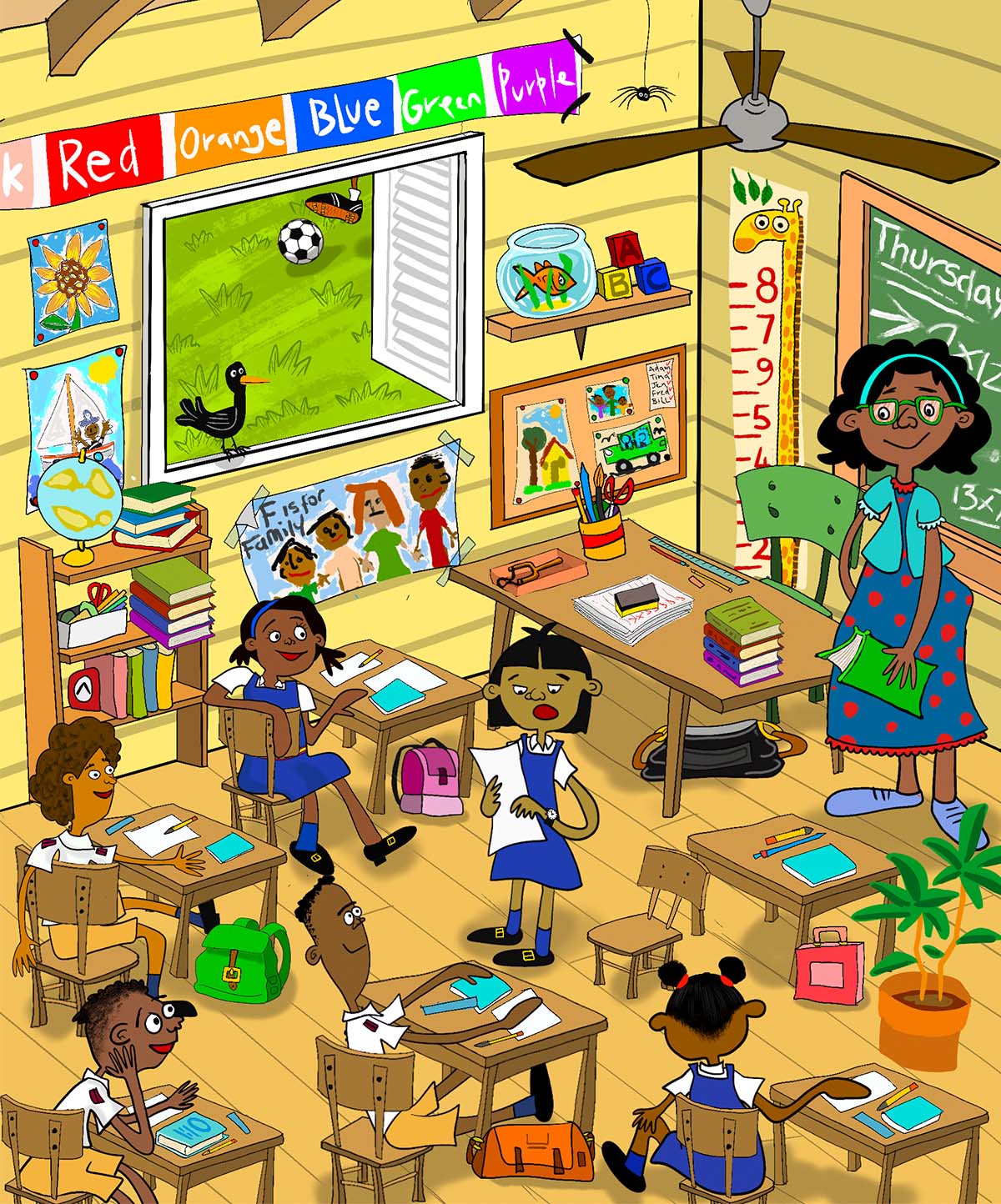 Spot the Differences | In the Classroom | CaribYo Kids | Play Now!